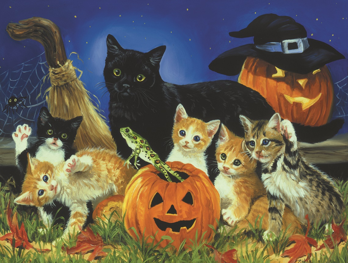 Solve Jumping Jack Halloween jigsaw puzzle online with 266 pieces