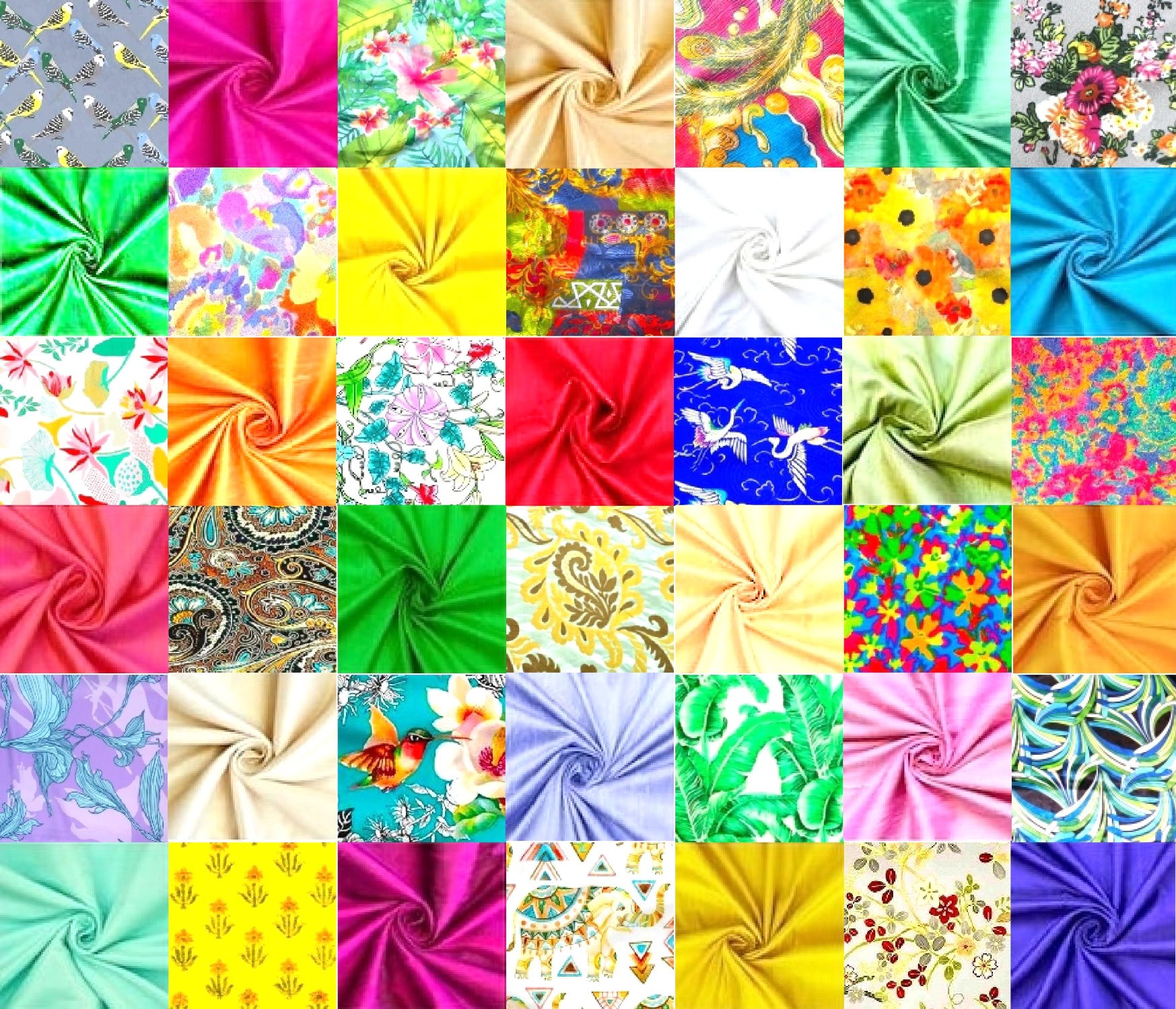 Solve PATCHWORK SILK 8 jigsaw puzzle online with 72 pieces