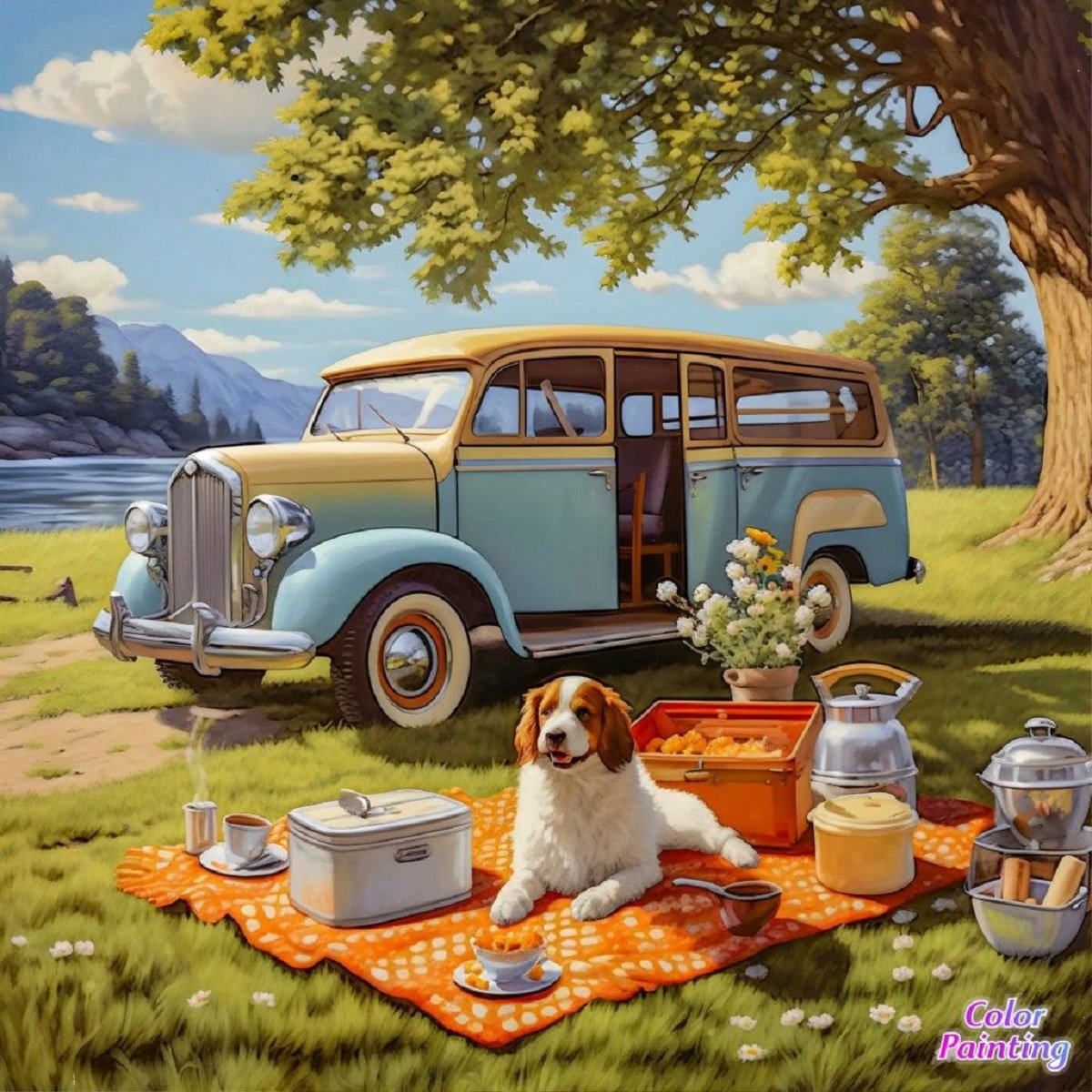 Solve Summer Picnic jigsaw puzzle online with 81 pieces