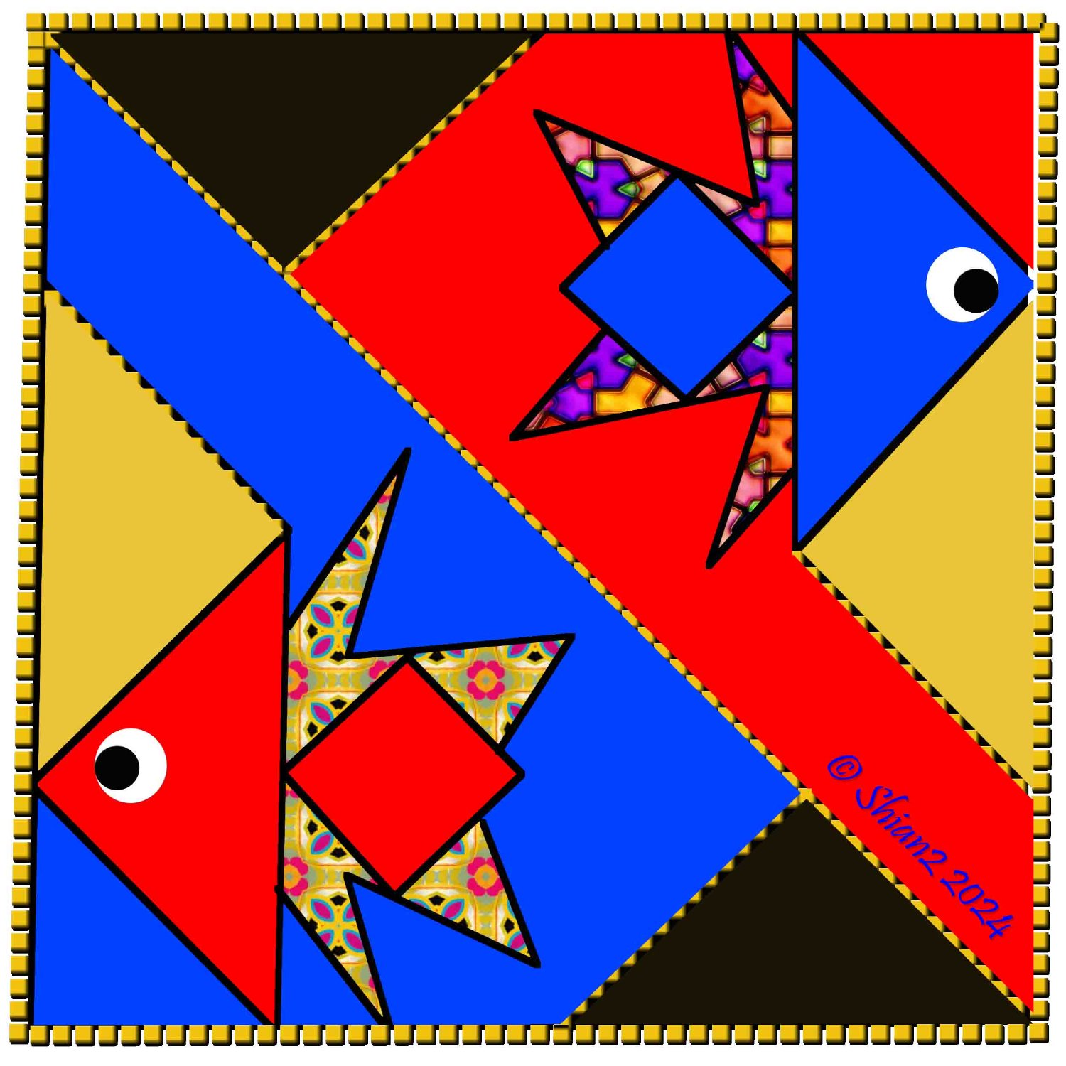 Solve Two Little Fish -- Reworked jigsaw puzzle online with 64 pieces
