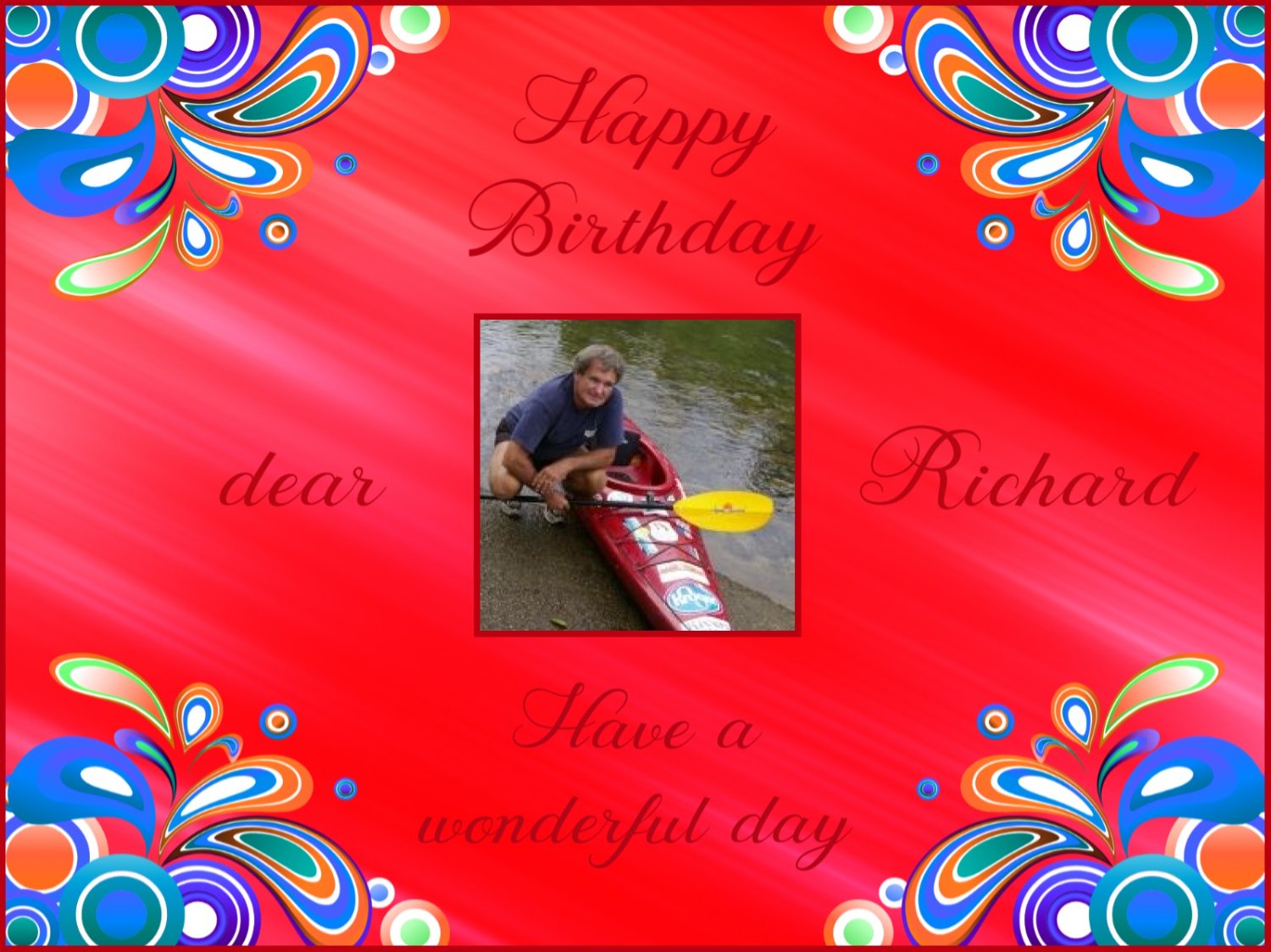 Solve Happy Birthday dear Richard (GeorgiaKayaker) jigsaw puzzle online ...