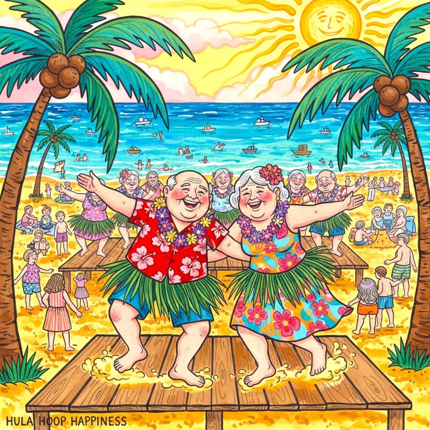 Solve Never Too Old To Hula - resize 9 -600 pieces jigsaw puzzle online ...