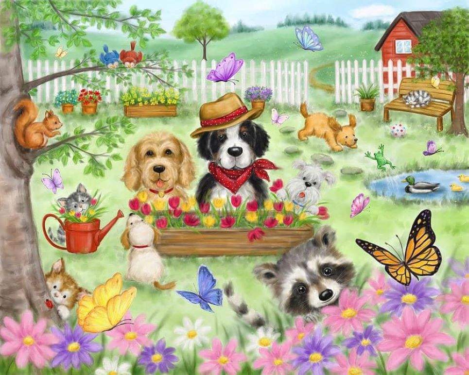 Jigsaw Puzzle | Garden Animals | 154 pieces | Jigidi