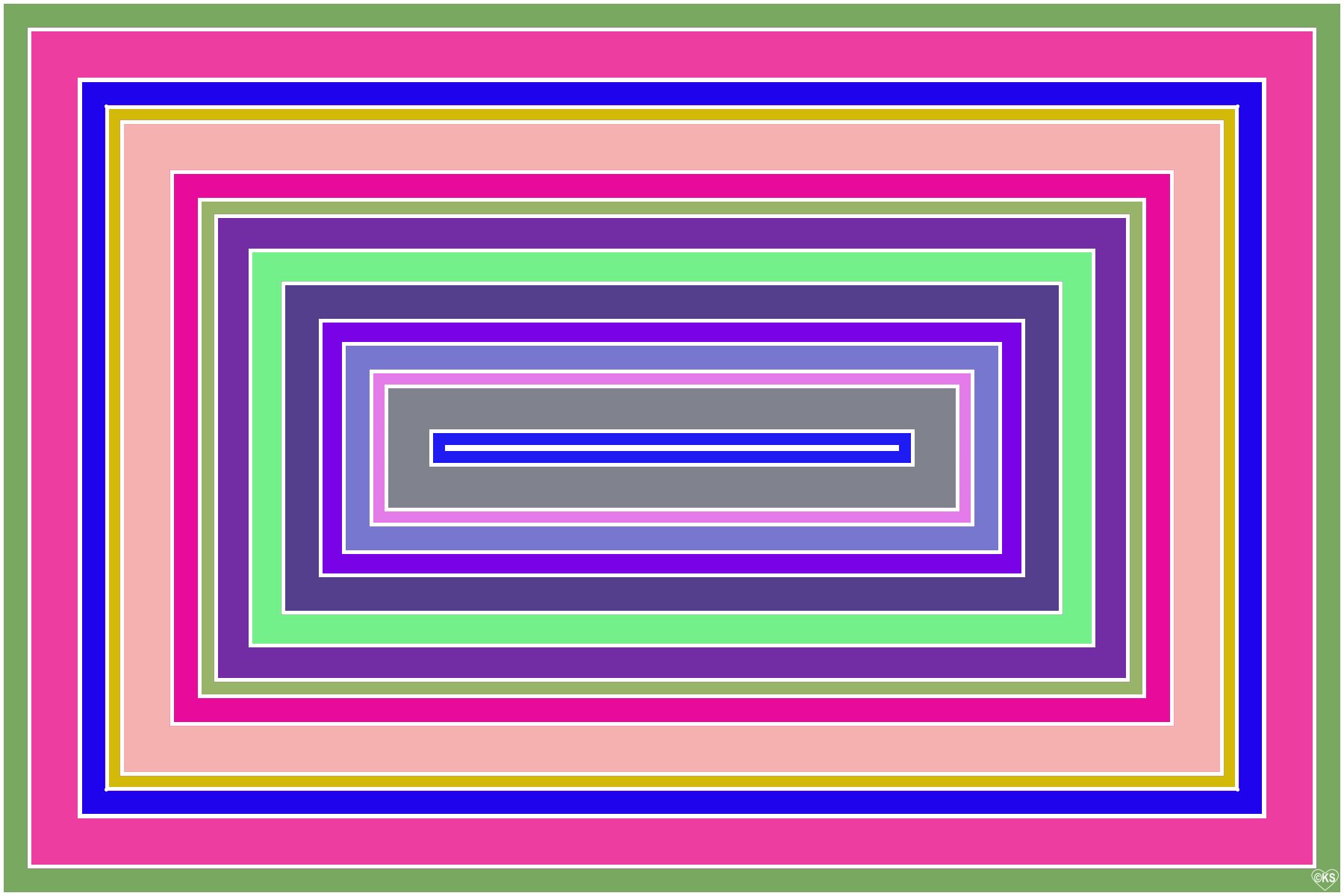 Solve Concentric Rectangles!! ~ M jigsaw puzzle online with 96 pieces