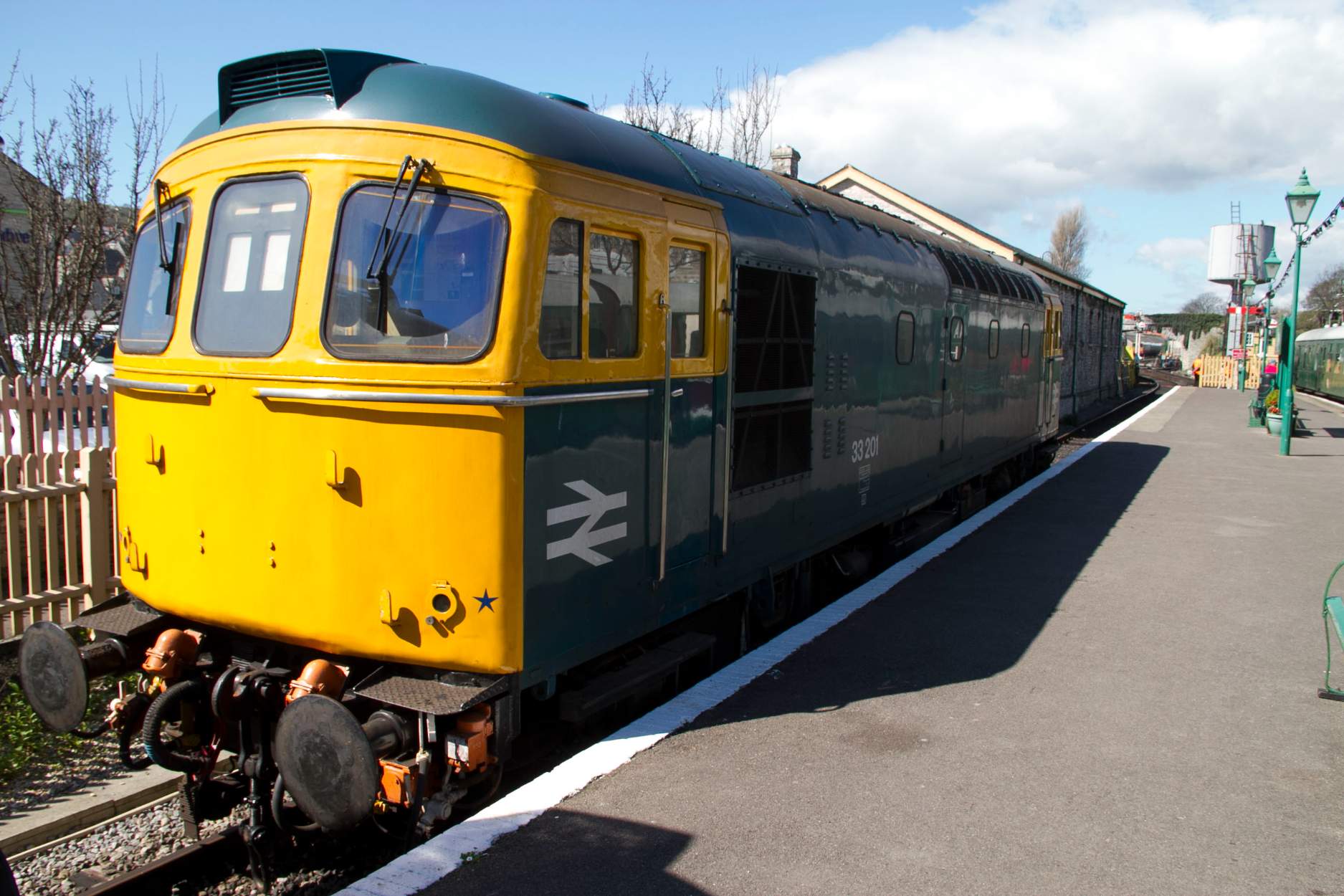 Solve swanage railway 19-04-2016 BR Class 33_2 Number 33201 parked at ...