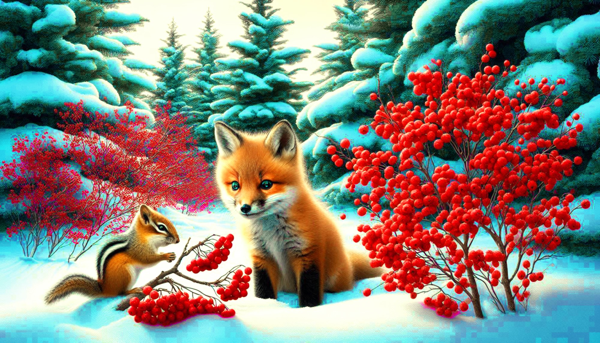 Solve Early Winter Treat (resizable 15-594 pcs) jigsaw puzzle online ...