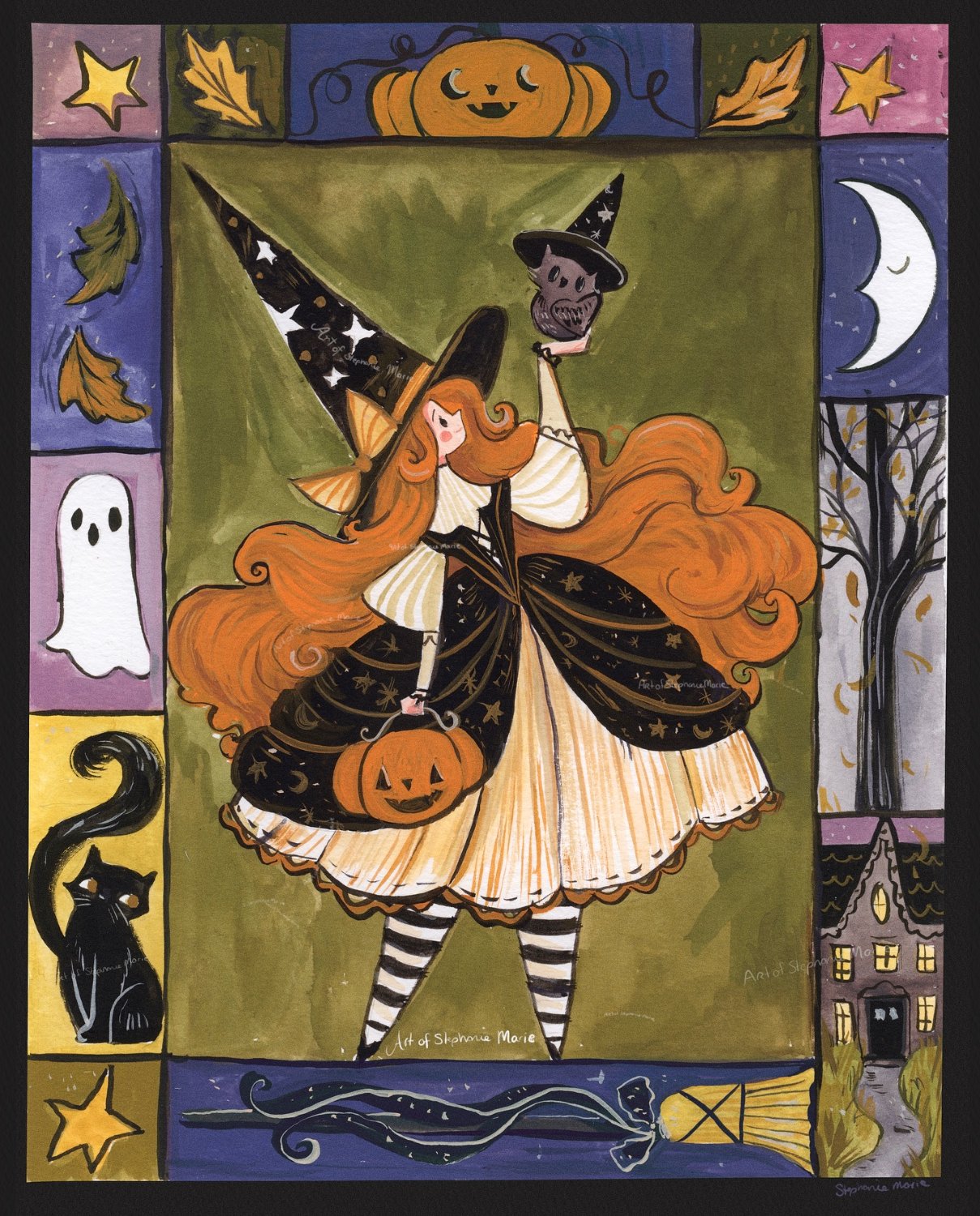 Solve halloween witch jigsaw puzzle online with 120 pieces