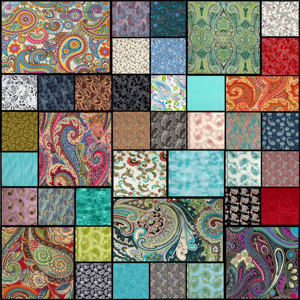 Solve A passel of pretty paisley patterns jigsaw puzzle online with 100 ...