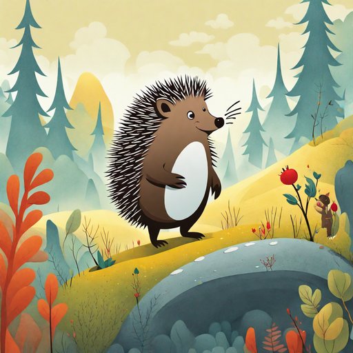 Solve Cute hedgehog jigsaw puzzle online with 49 pieces