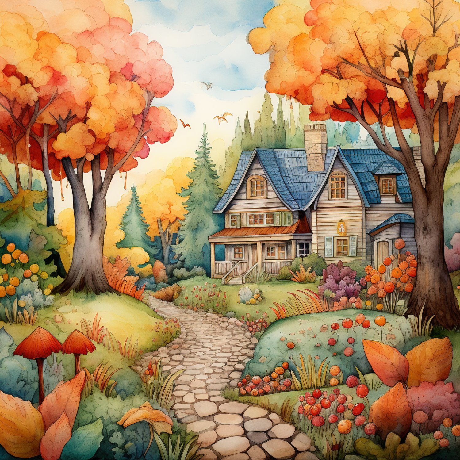 Solve Cozy Autumn jigsaw puzzle online with 100 pieces