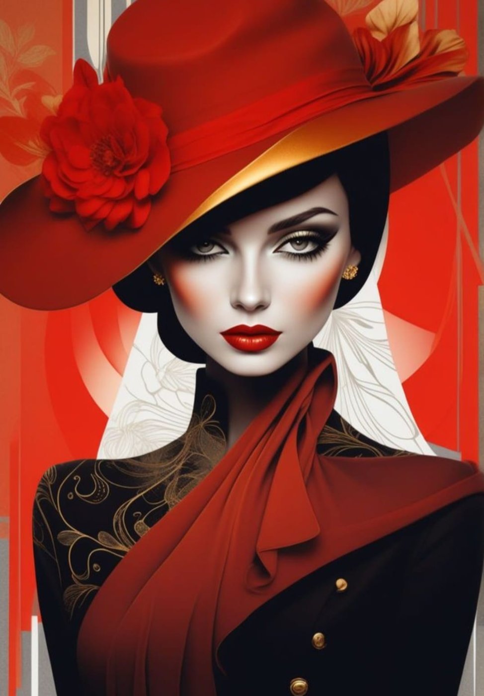 Solve Wearing her hat jigsaw puzzle online with 35 pieces