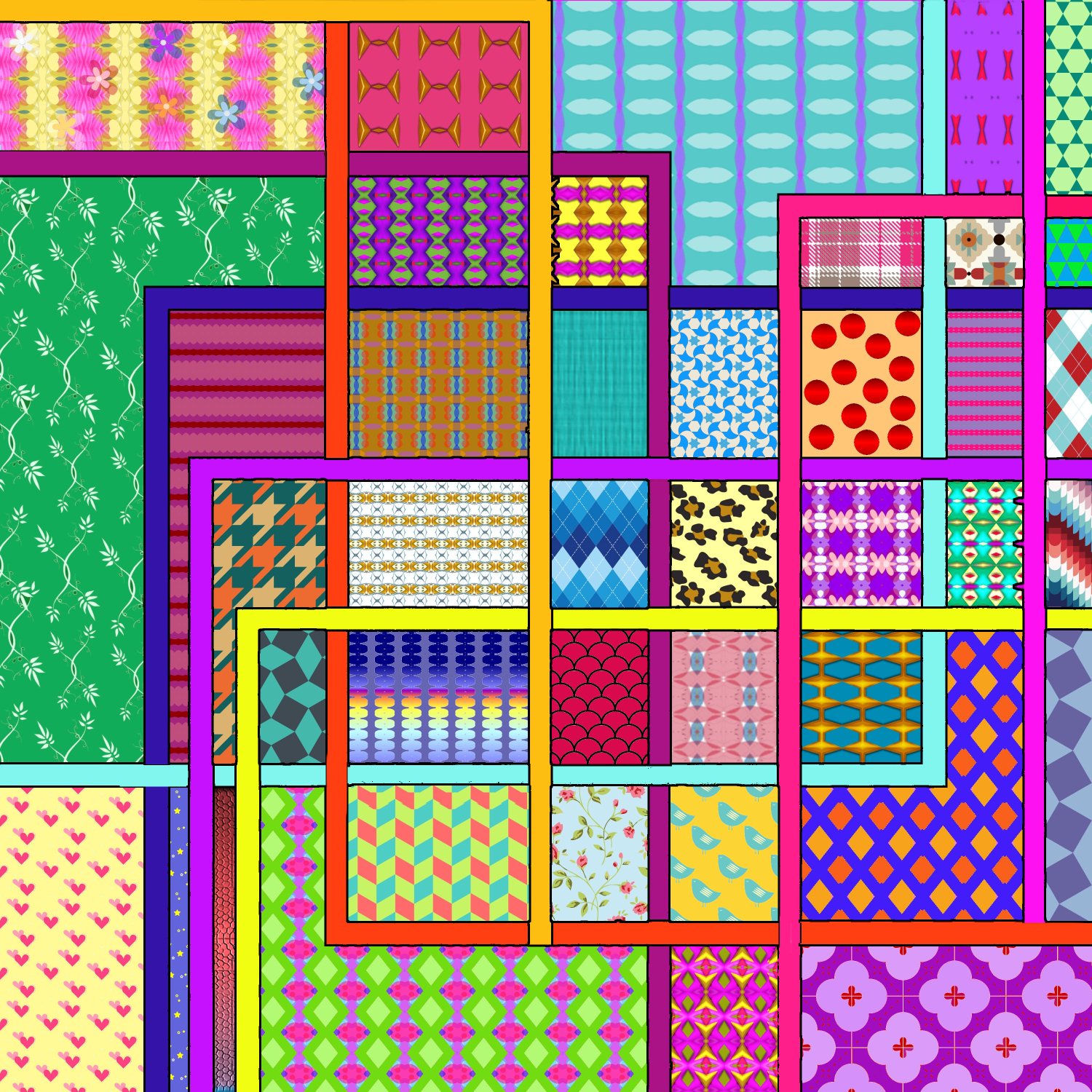 Solve TRAPPED PATTERNS jigsaw puzzle online with 600 pieces