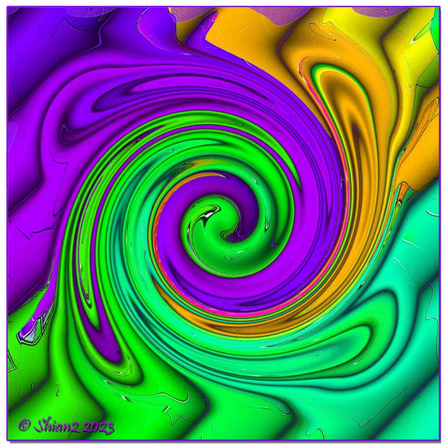 Solve Three Colour Swirl jigsaw puzzle online with 16 pieces