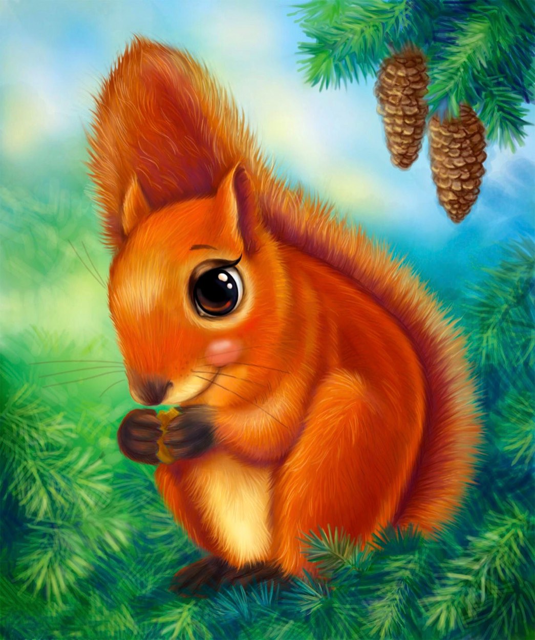 Solve Beautiful squirrel jigsaw puzzle online with 80 pieces