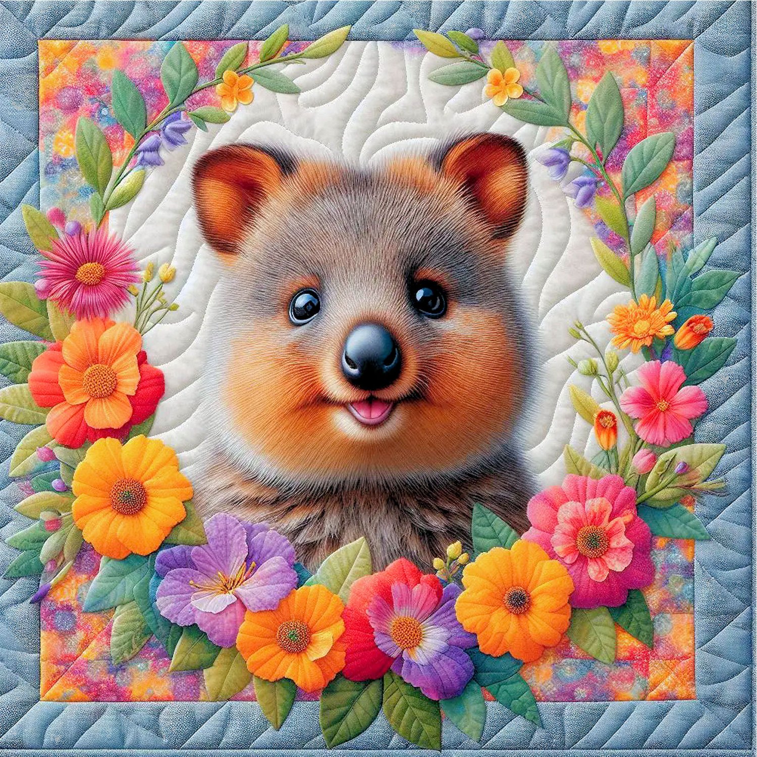 Solve CUTE QUOKKA POSE jigsaw puzzle online with 100 pieces