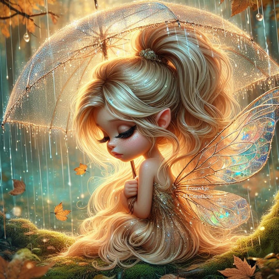 Solve Fairy in the Rain jigsaw puzzle online with 121 pieces