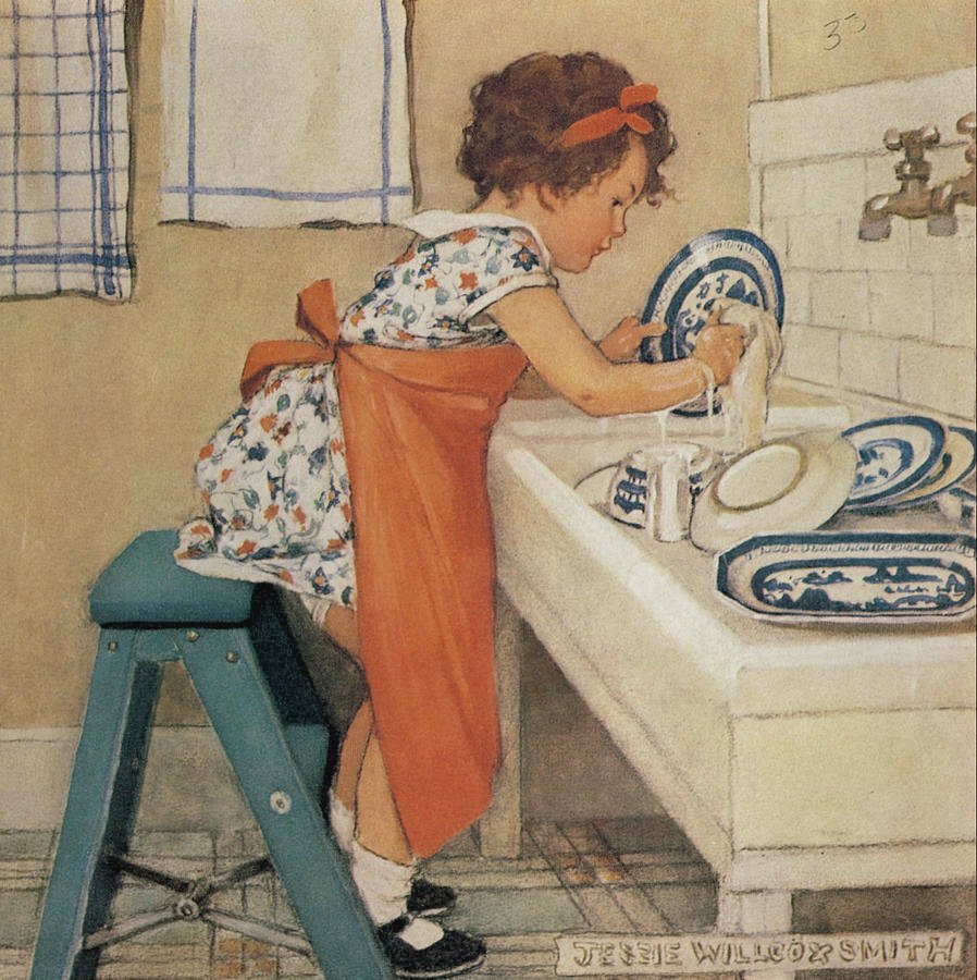 Solve Jessie Willcox Smith - 'Washing Up' - Good Housekeeping Cover ...