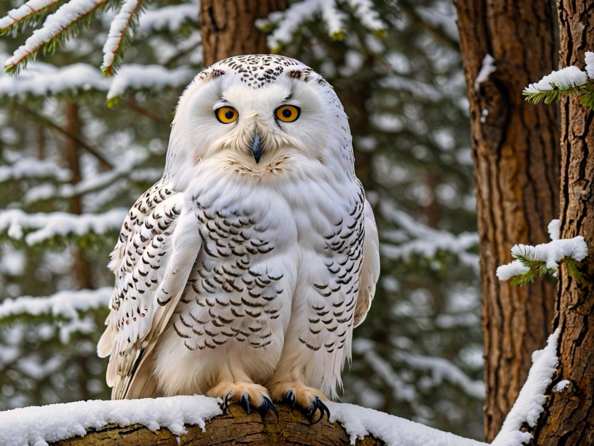 Solve snowy owl jigsaw puzzle online with 48 pieces
