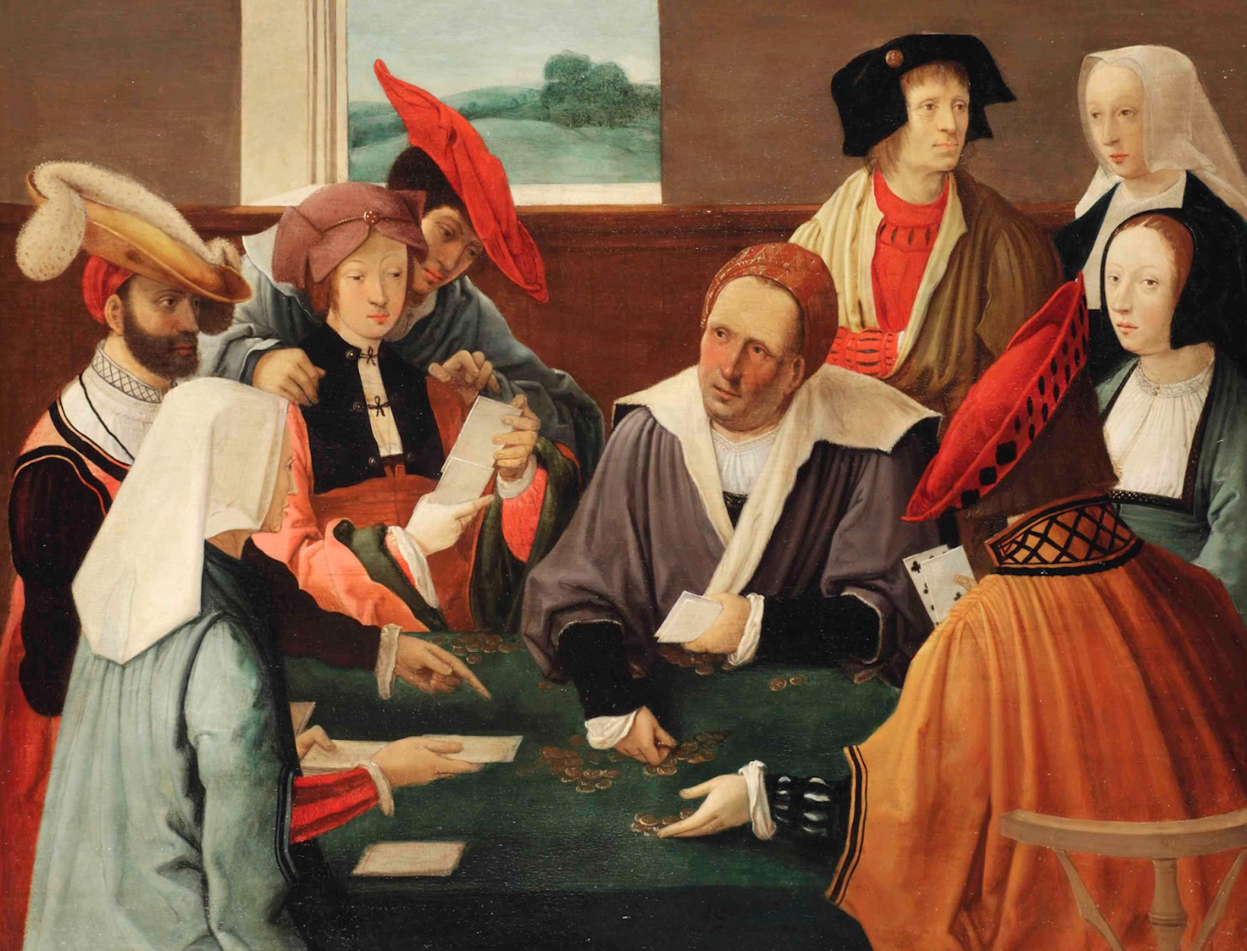 Solve The Card Players jigsaw puzzle online with 63 pieces