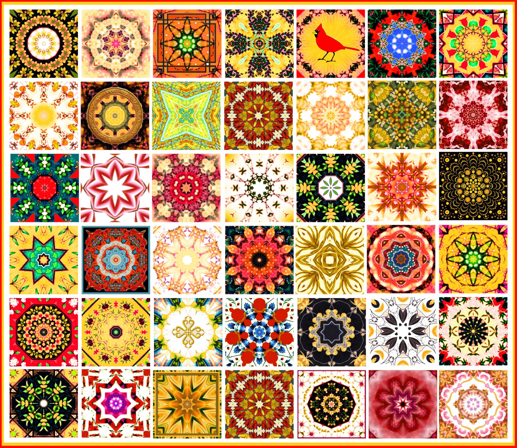 Solve 355 red and gold jigsaw puzzle online with 340 pieces