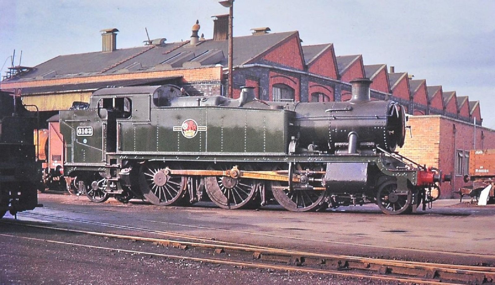Solve GWR Class 61xx 2-6-2T 6163 at Swindon, 1963. jigsaw puzzle online ...