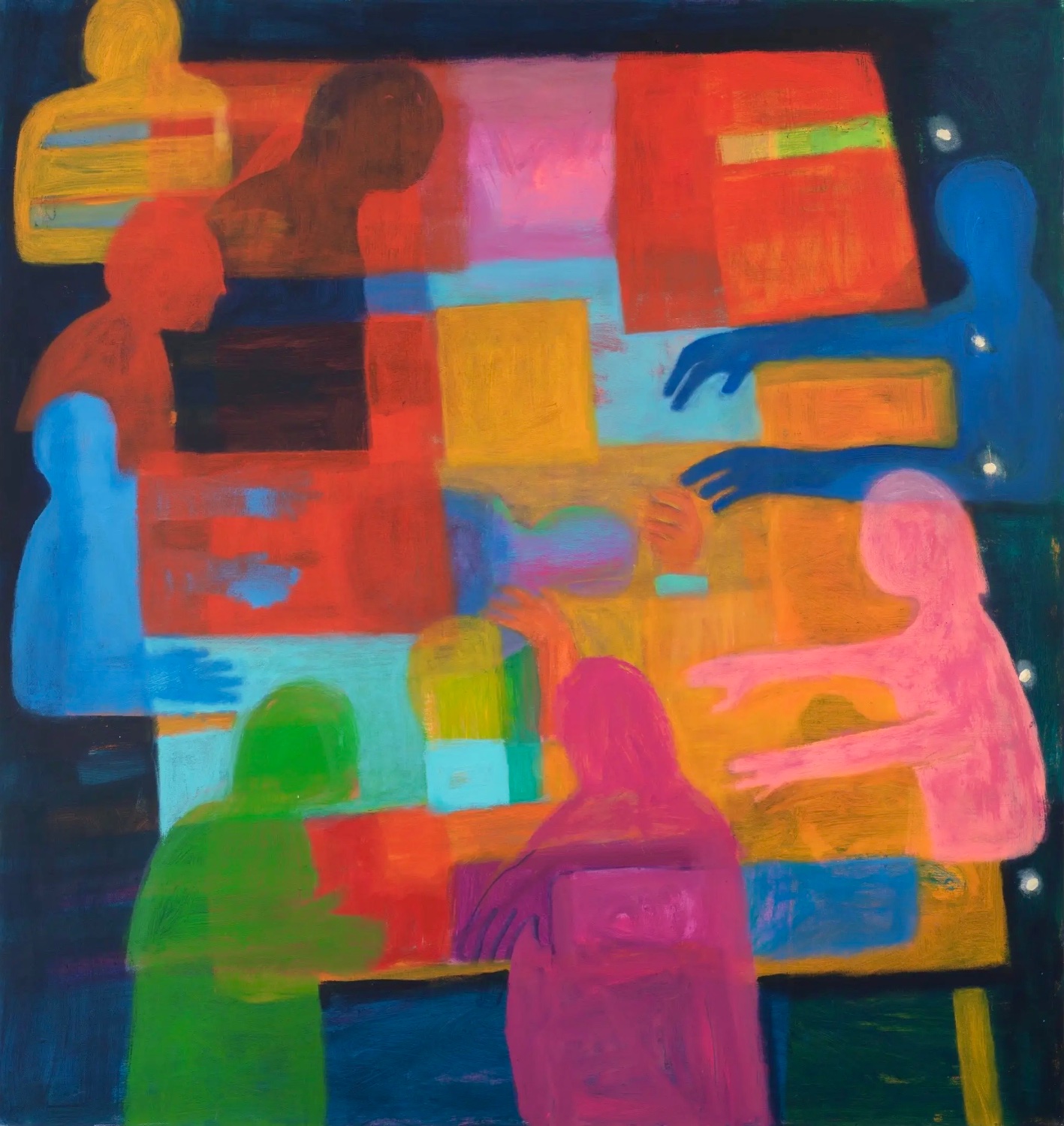 Solve Katherine Bradford, Communal Table, 2025, acrylic on canvas ...