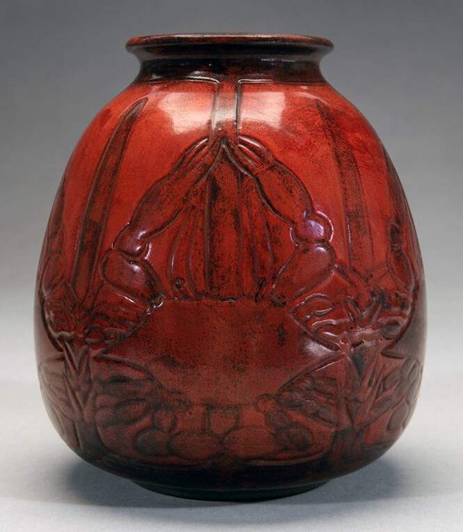 Solve Mary William Butler (1873-1937) Vase with Blue Crabs - Newcomb ...