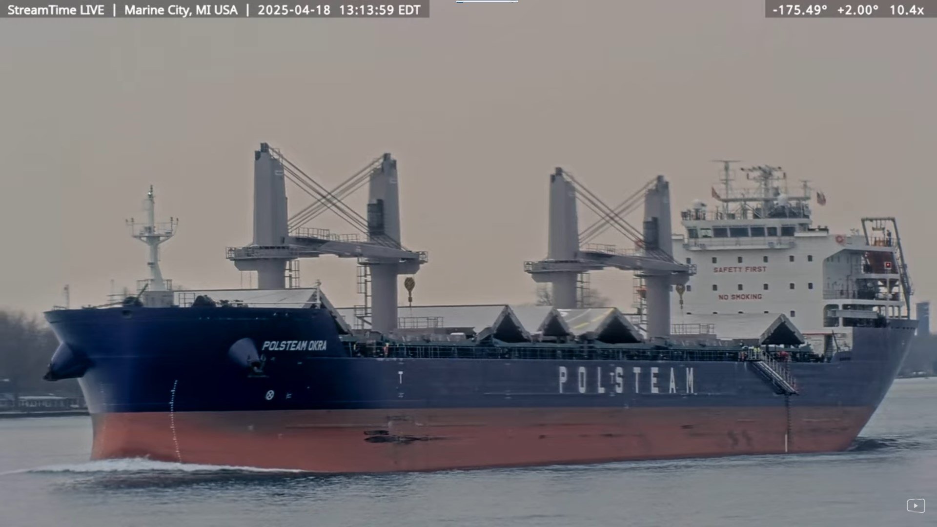 Solve Polsteam Okra - Ocean-Going Freighter - Marine City, MI (2025-04 ...