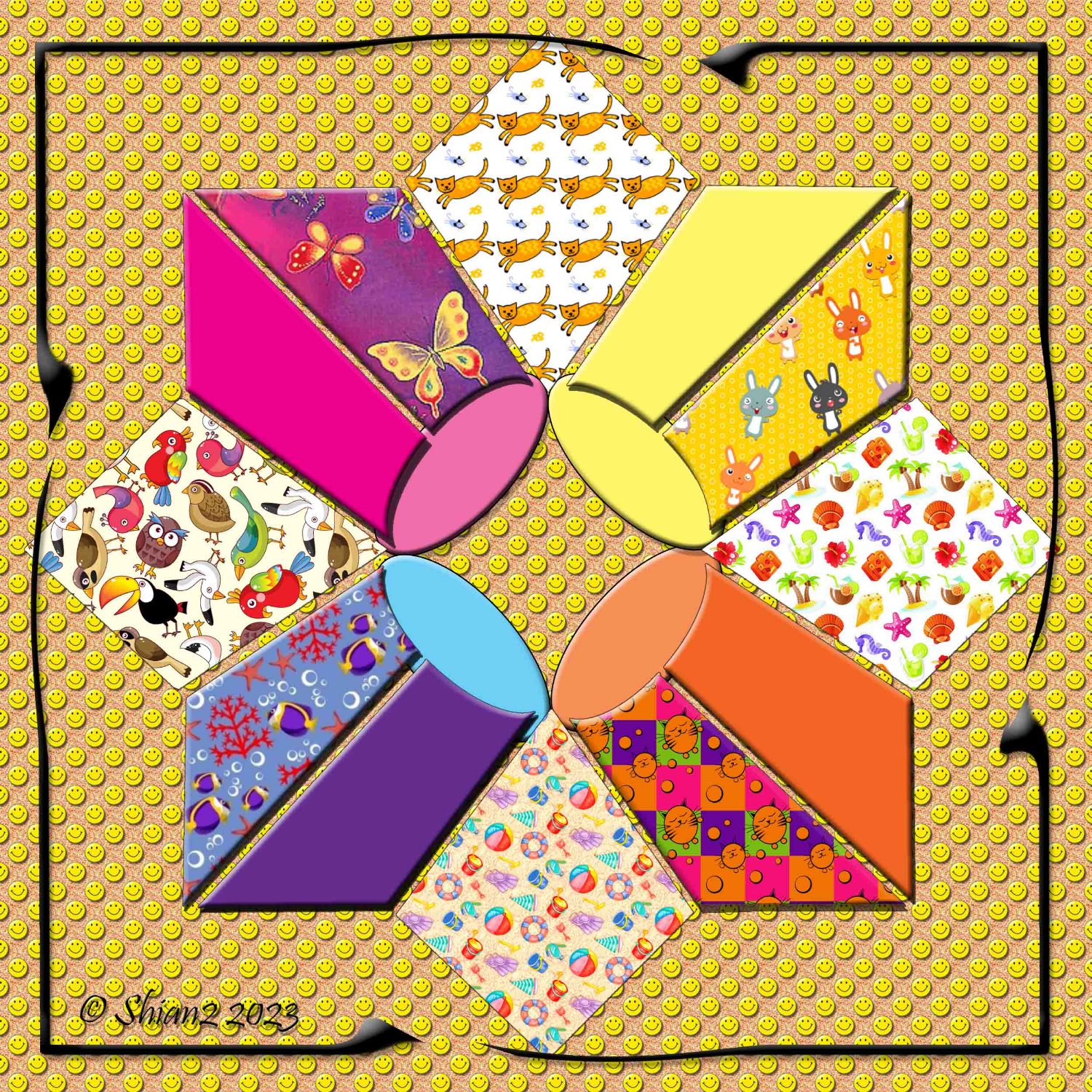 Solve Shapes jigsaw puzzle online with 64 pieces