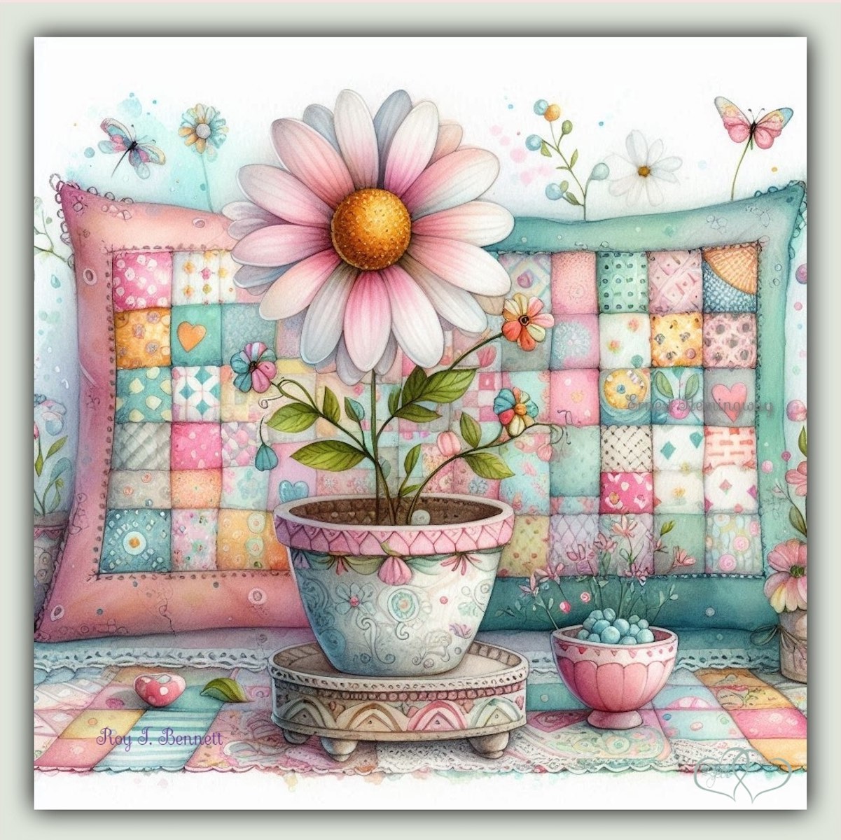 Solve Flower & Pillow jigsaw puzzle online with 36 pieces