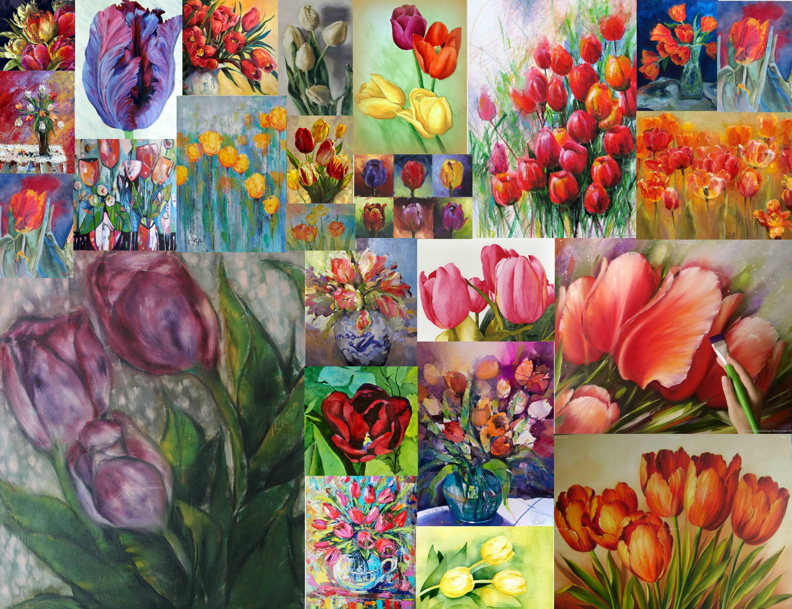 Solve Tulip Art 2 jigsaw puzzle online with 374 pieces