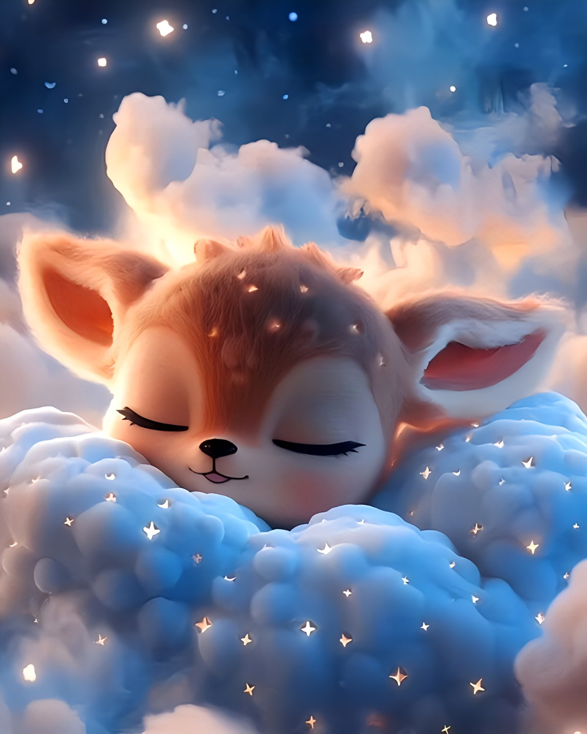 Solve Sleep little sheep jigsaw puzzle online with 396 pieces