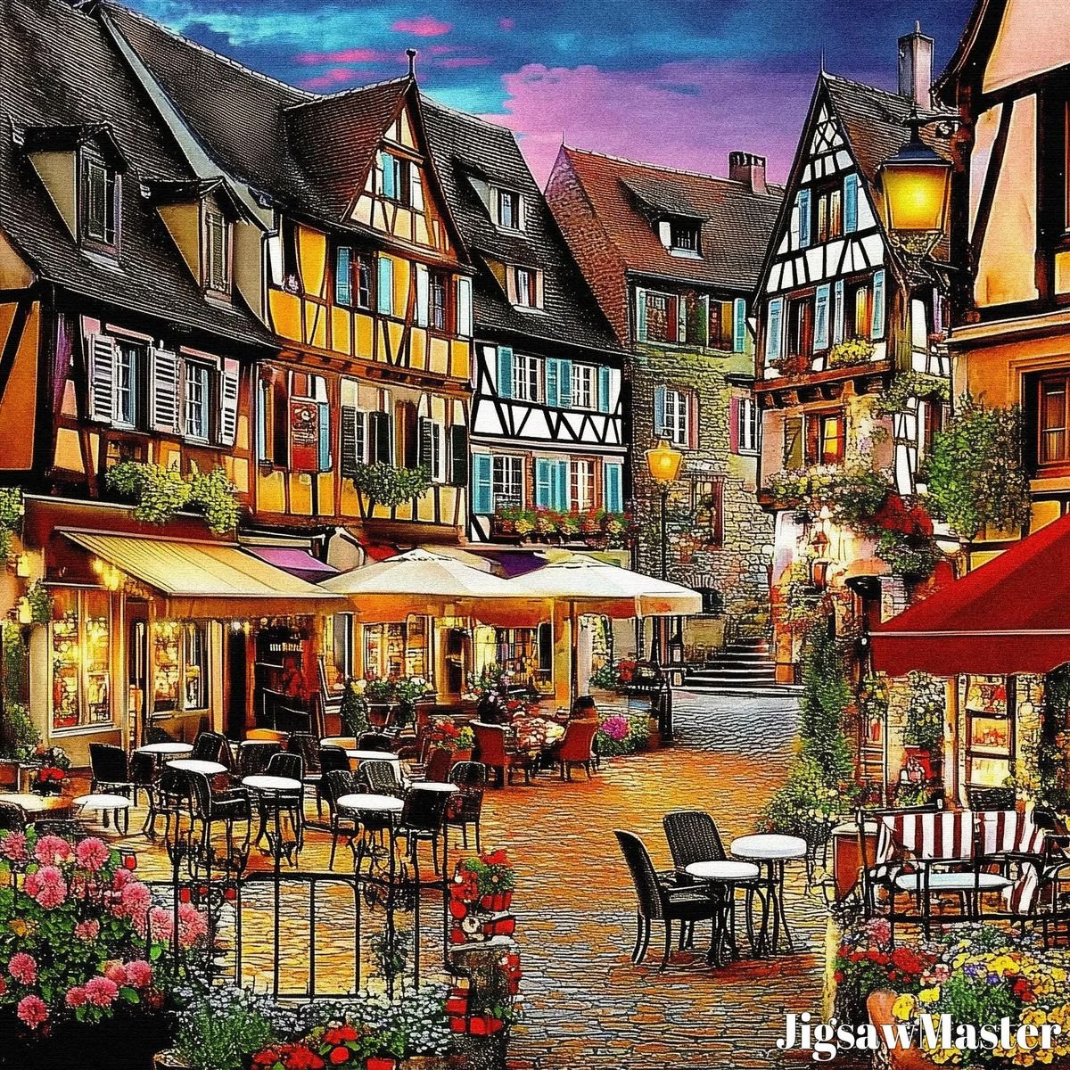 Solve European Town jigsaw puzzle online with 81 pieces
