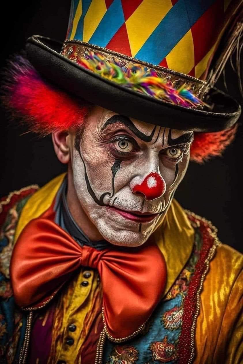 Solve Clown Stare jigsaw puzzle online with 176 pieces