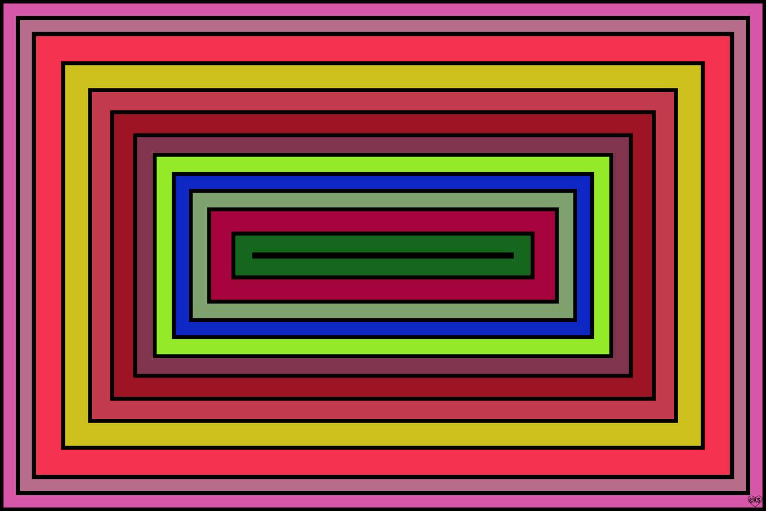 Solve Concentric Rectangles!! ~ M jigsaw puzzle online with 96 pieces