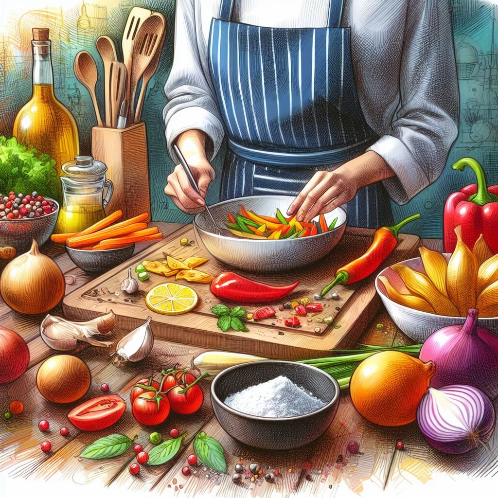 Solve Cooking (resizable 9 to 306 pieces) jigsaw puzzle online with 121 ...