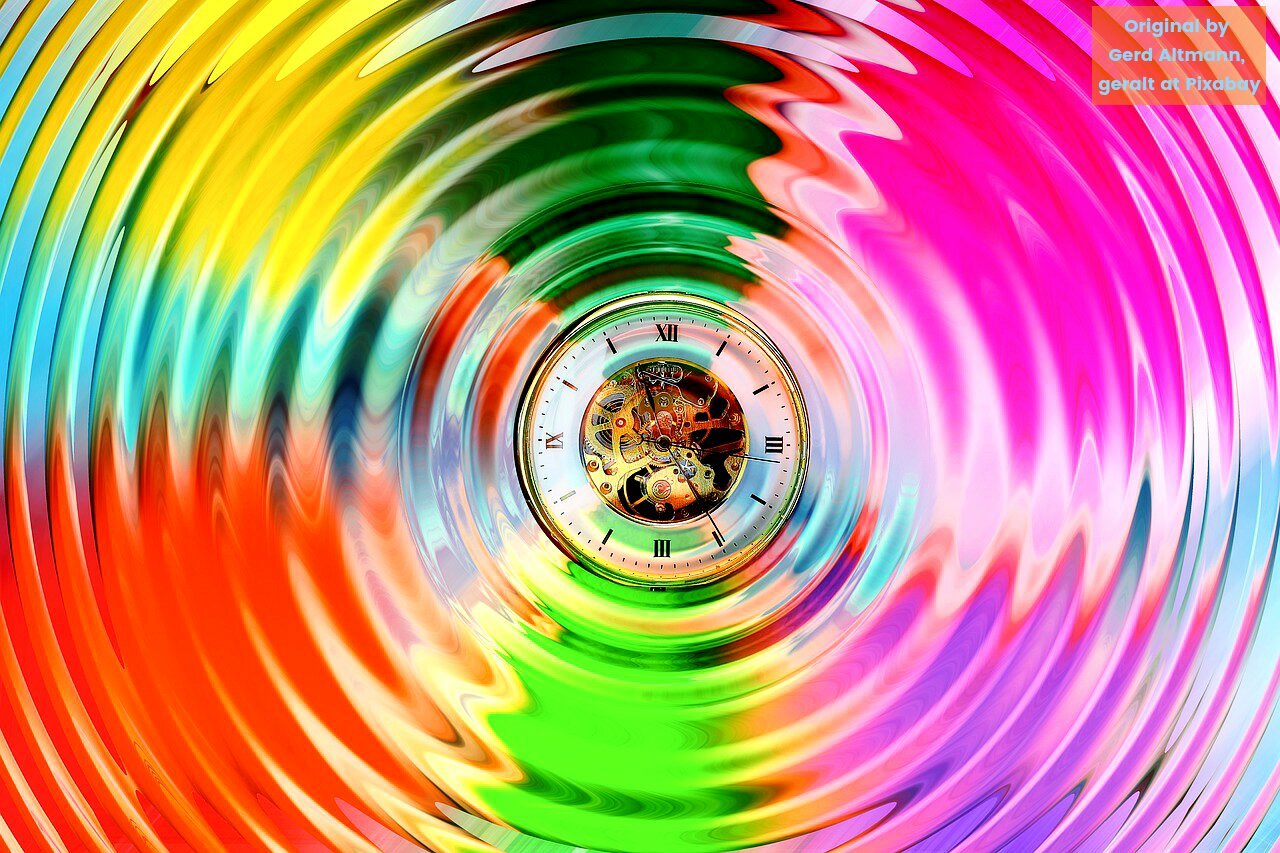 Solve Fluid time 🌈 jigsaw puzzle online with 96 pieces