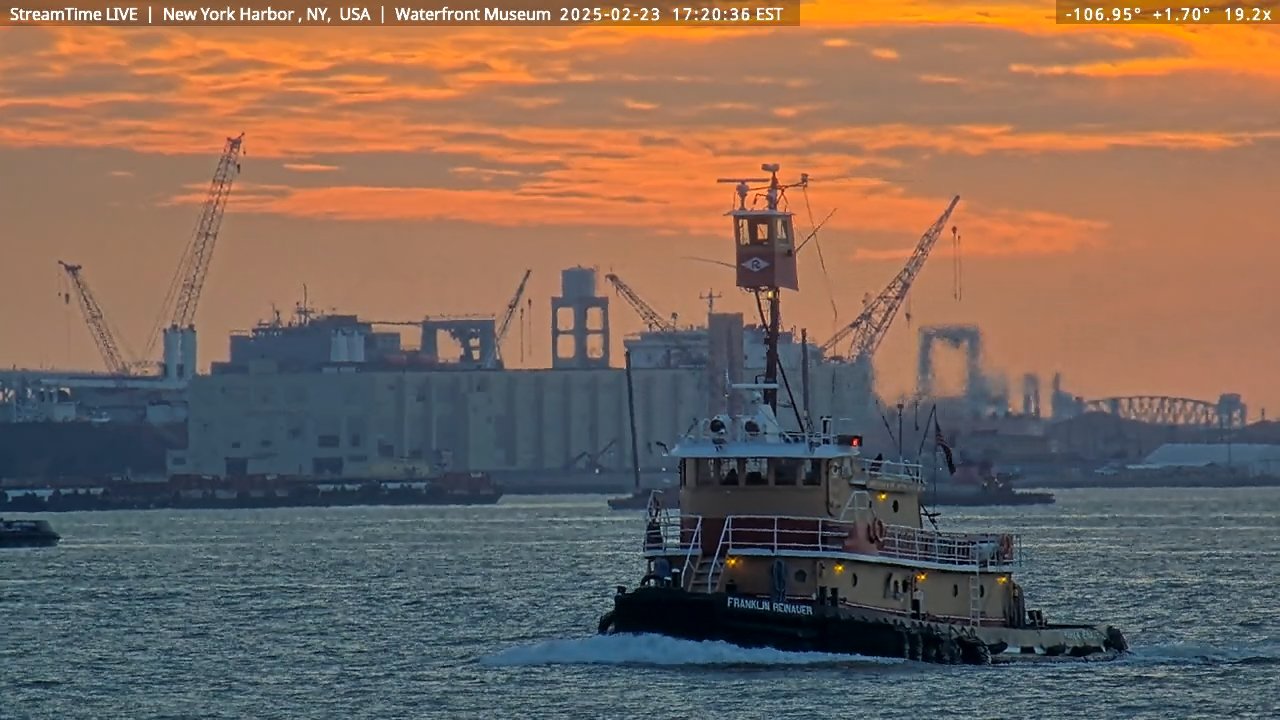 Solve Franklin Reinauer at sunset, NYH 2-23-25 jigsaw puzzle online ...