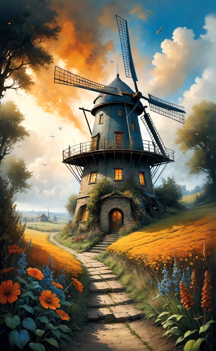 Solve Ancient Windmill Along the Trail.... jigsaw puzzle online with 28 ...