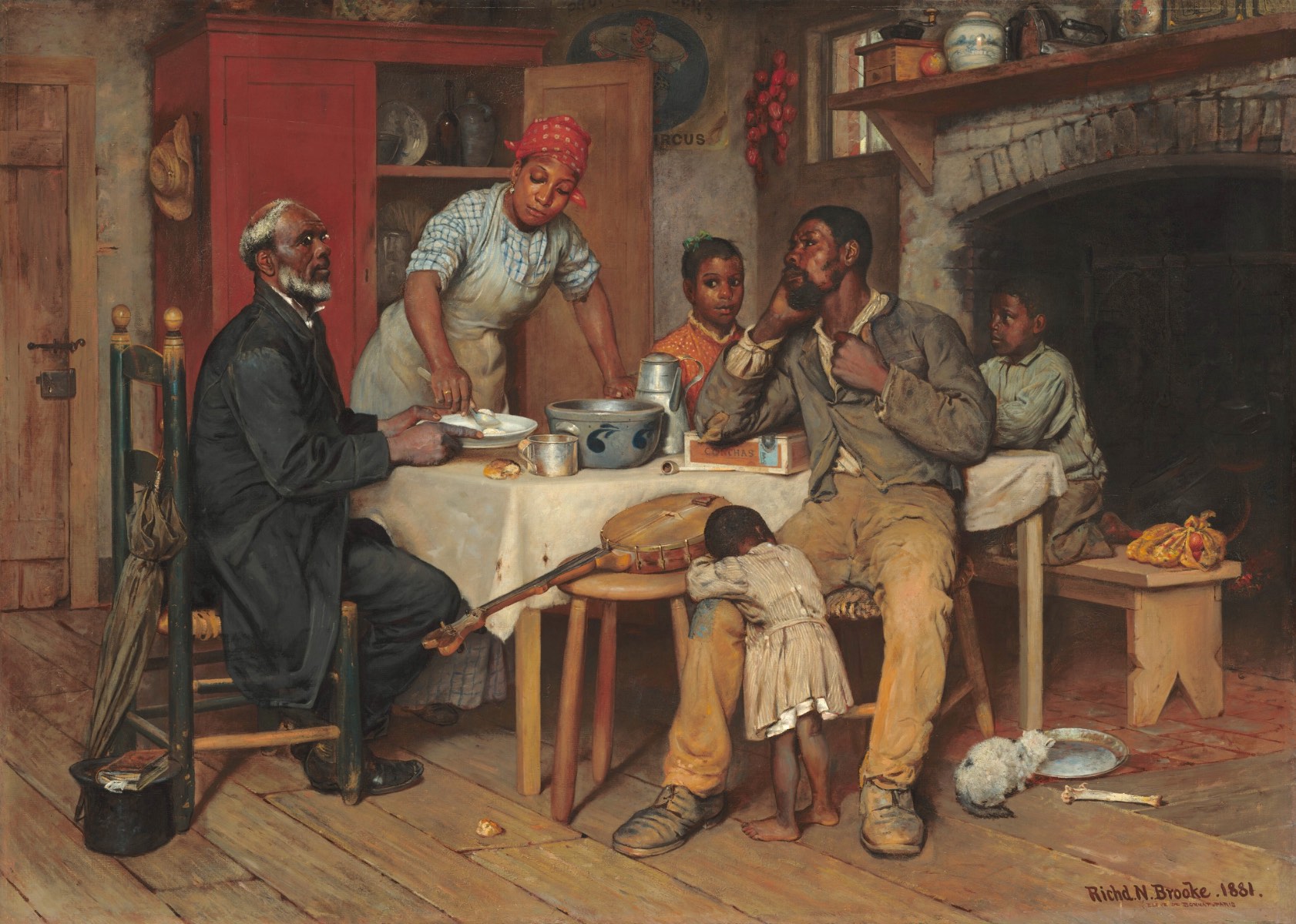 Solve Richard Norris Brooke A Pastoral Visit 1881 jigsaw puzzle online ...