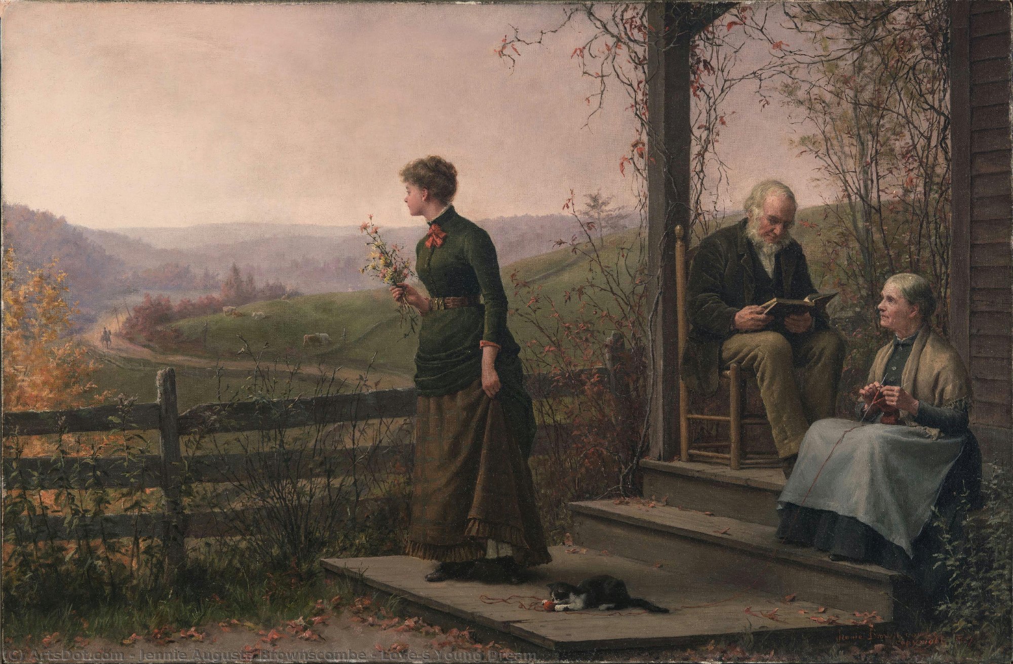 Solve Love's Young Dream, 1887 - Jennie Augusta Brownscombe jigsaw ...