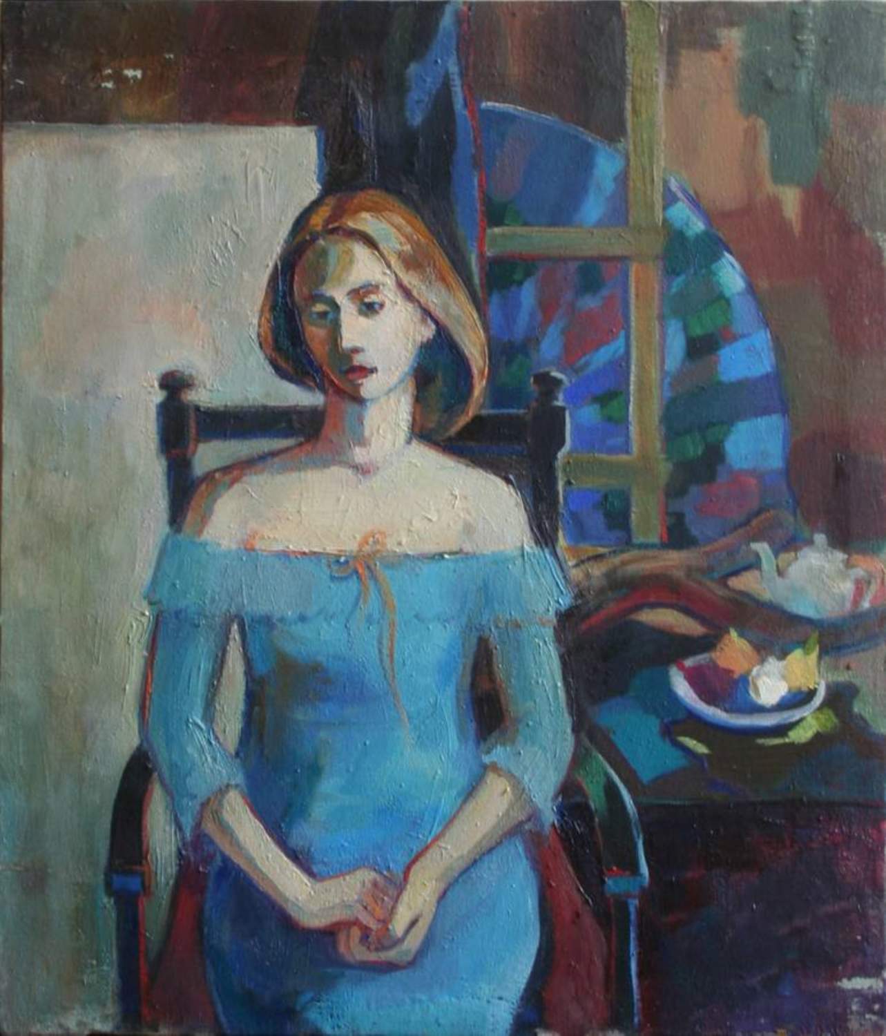 Jigsaw Puzzle | 224 pieces | A girl with an Oriental Still Life Painting ~ Vladimir Grigoryan ...