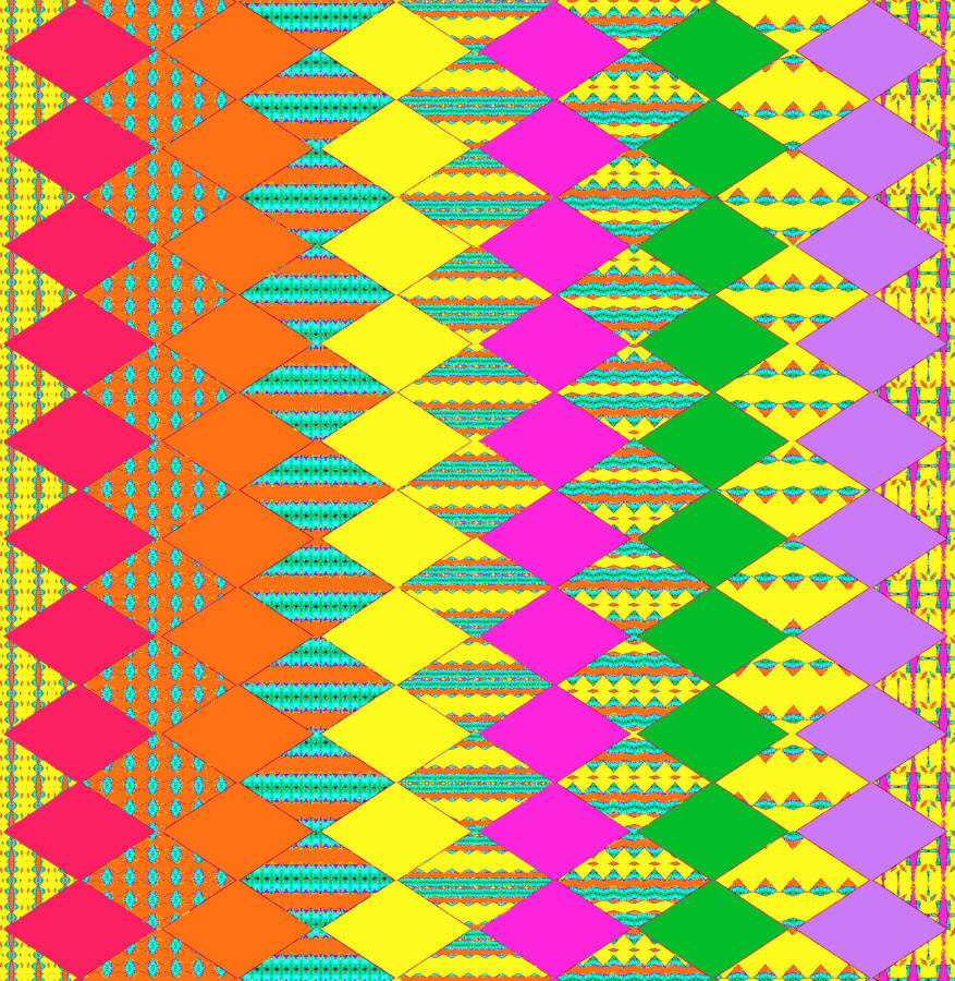 Solve DIAMONDS AND PATTERNS jigsaw puzzle online with 49 pieces