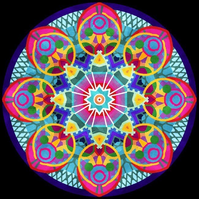 Jigsaw Puzzle | Rainbow mandala | 36 pieces | Jigidi