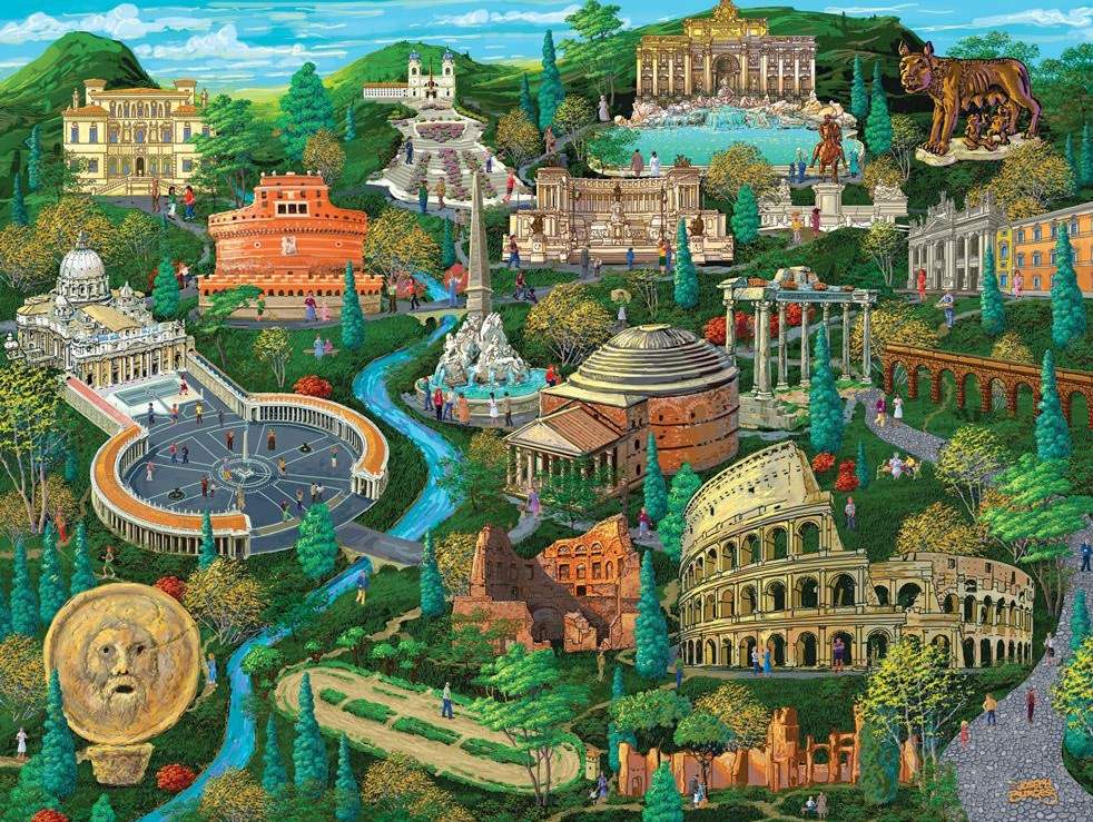 Solve Rome City View jigsaw puzzle online with 88 pieces