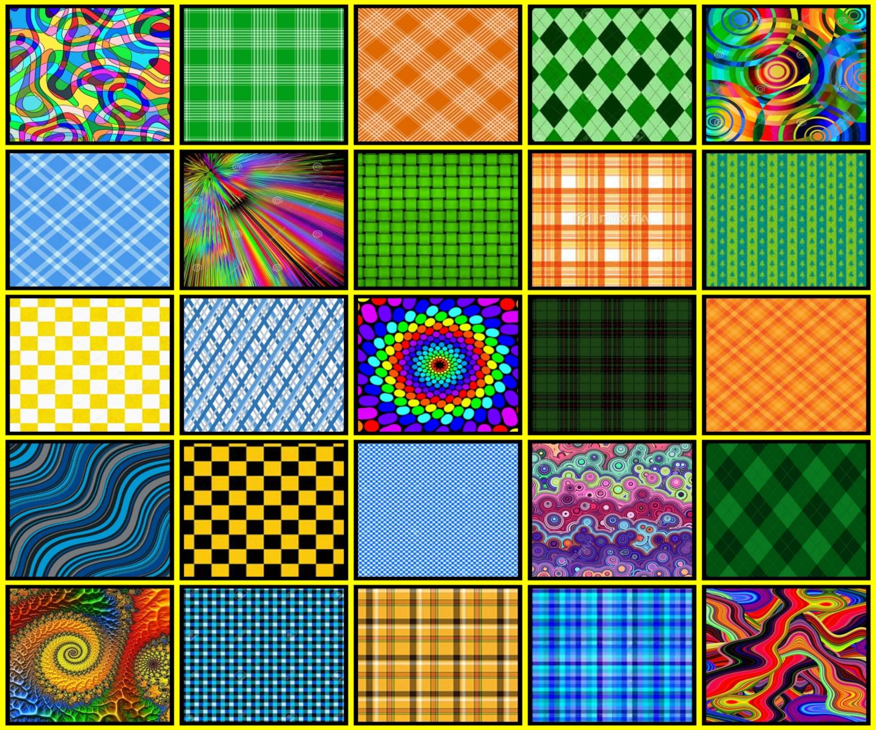 Solve Psychedelics and Plaids (H) jigsaw puzzle online with 304 pieces