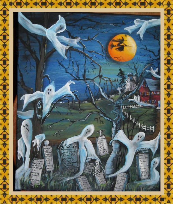 Solve Halloween Ghosts on All Hallows Eve jigsaw puzzle online with 42 ...