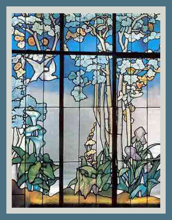 Solve stained glass window jigsaw puzzle online with 42 pieces