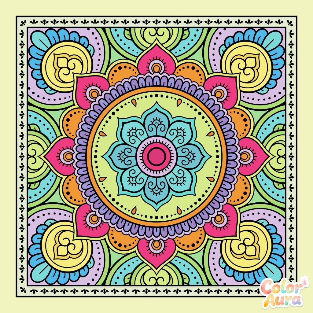 Solve Mandala jigsaw puzzle online with 16 pieces