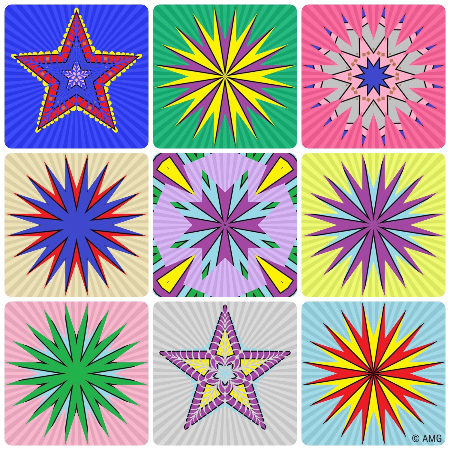 Jigsaw Puzzle | Stars From Wobblybear's Abstract Doors | 81 pieces | Jigidi